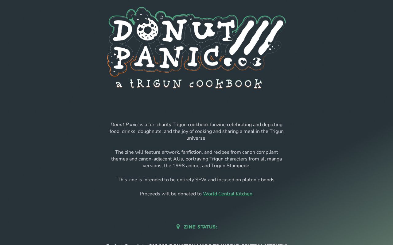 Donut Panic! A Trigun Cookbook